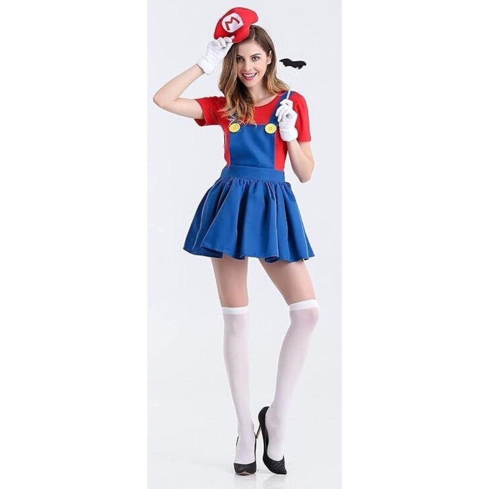 Sexy Super Mario Cosplay Video Game Character 4pc Cos Gem